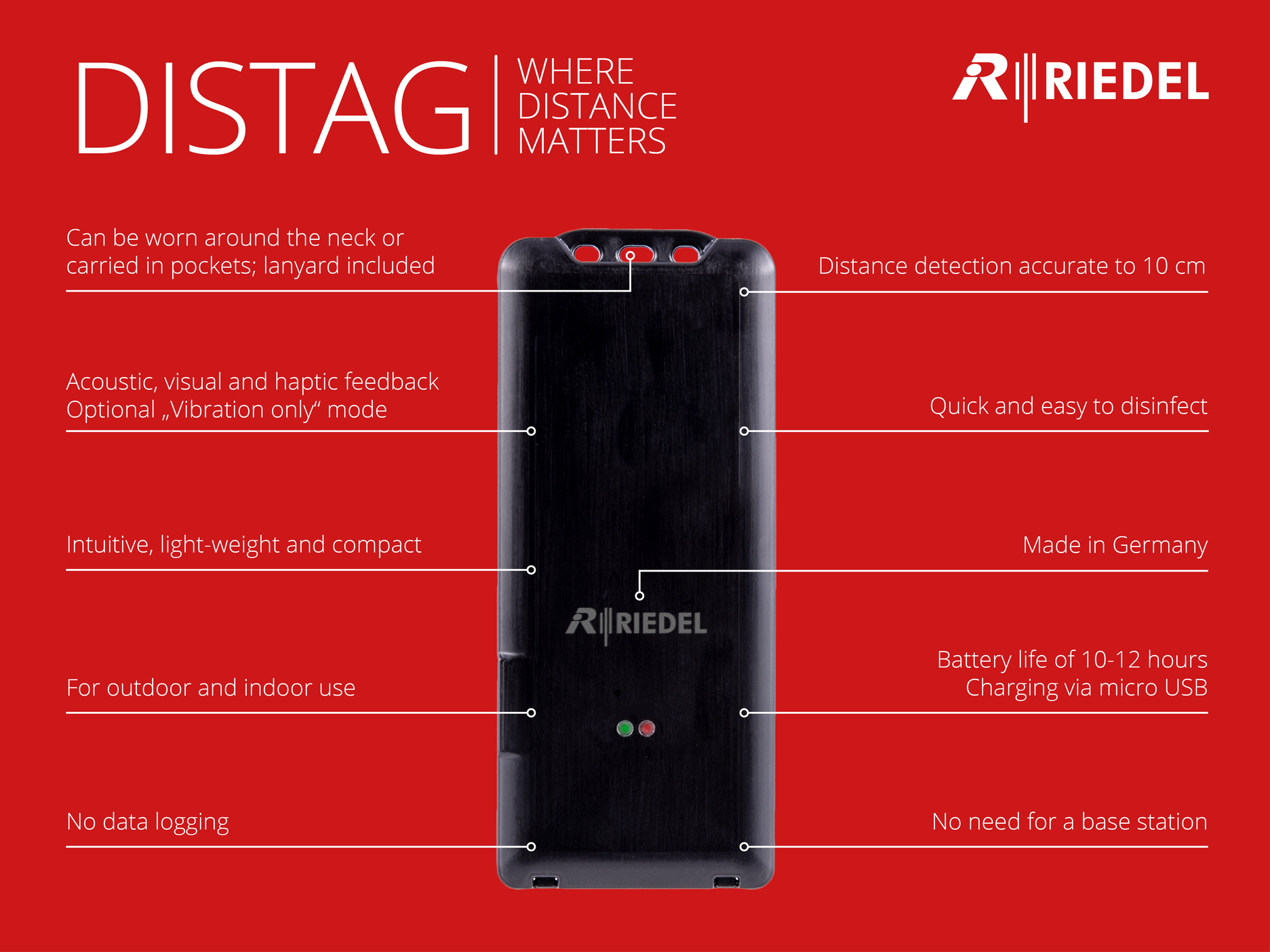 RIEDEL » Riedel Launches DisTag Distance Monitor for Maintaining Social ...